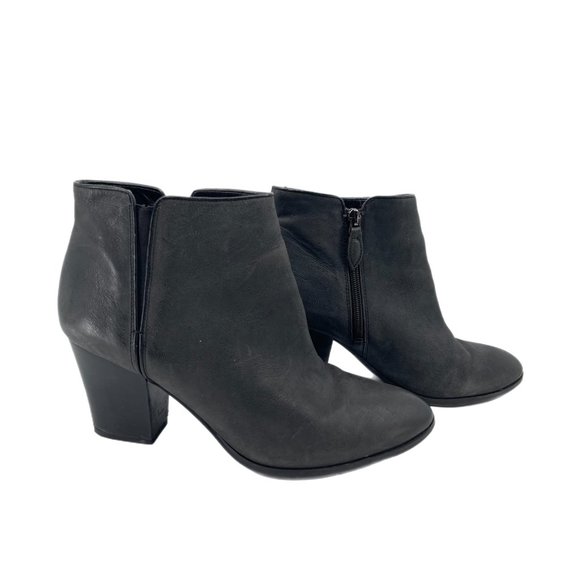 Franco Sarto | Shoes | Franco Sarto Black Leather Stiletto Booties ...